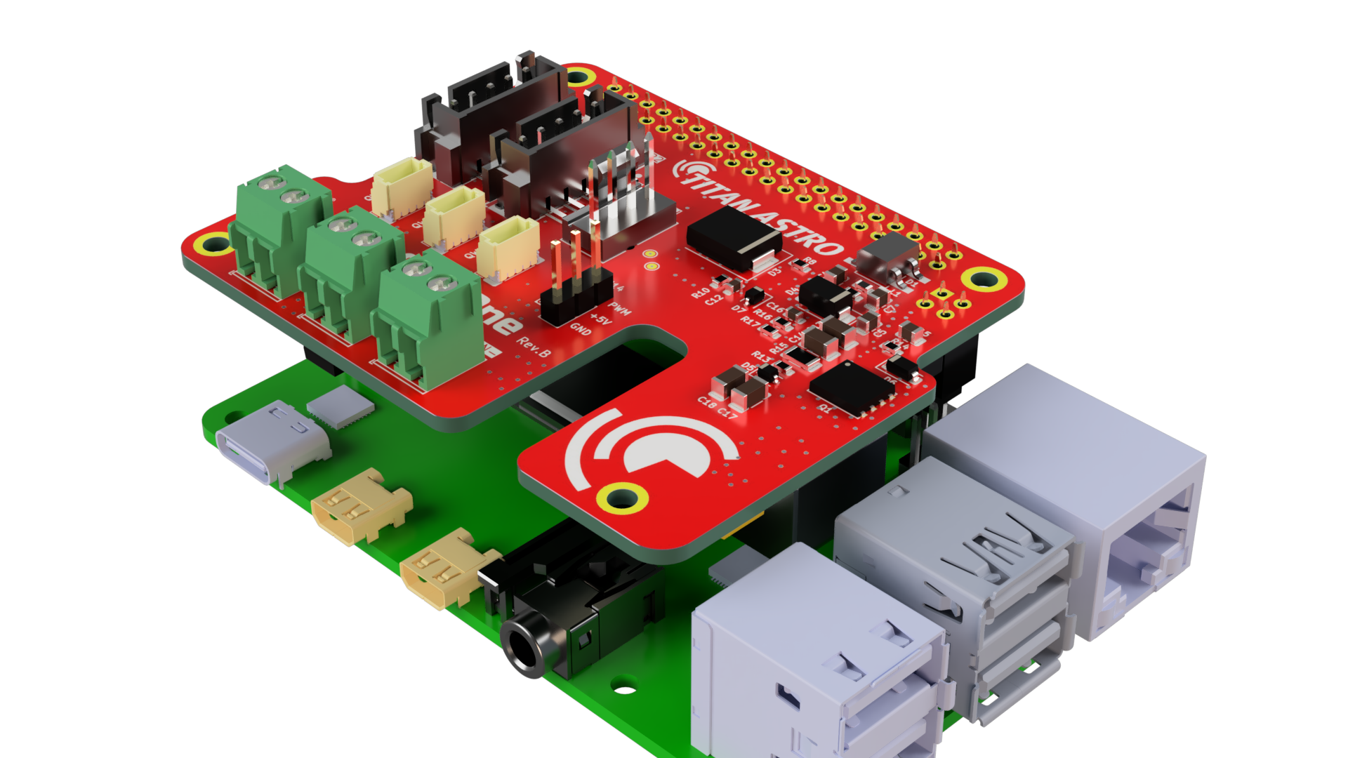 SkyCamOne HAT for RPi 4B - Revision C - Titan Astro